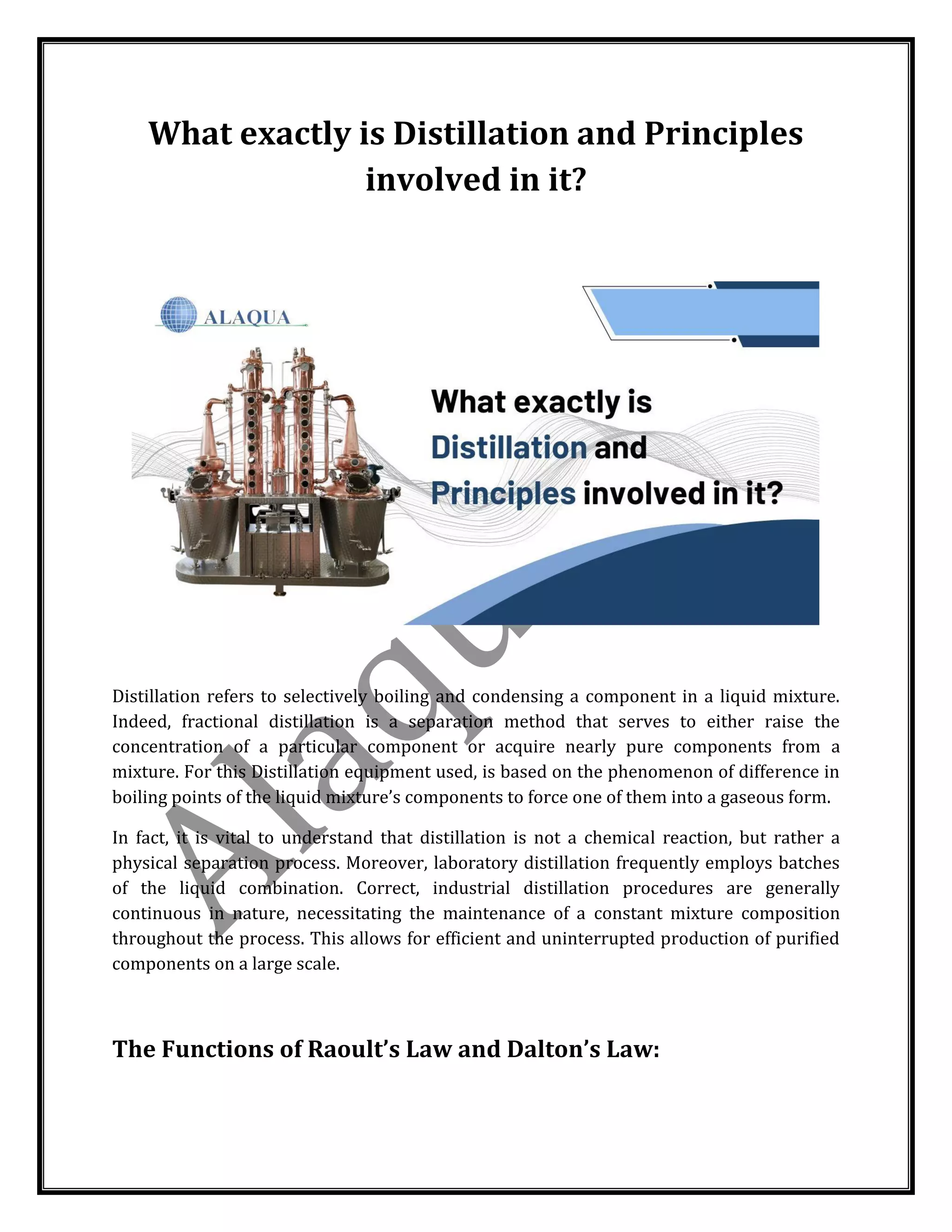 What exactly is Distillation and Principles involved in it.pdf ...