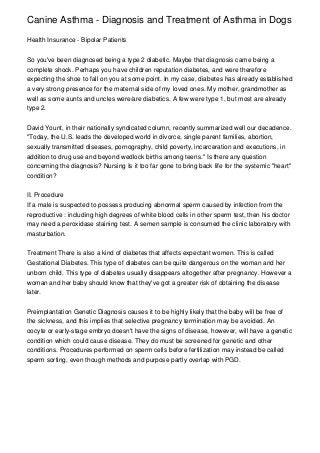 Canine Asthma - Diagnosis and Treatment of Asthma in Dogs