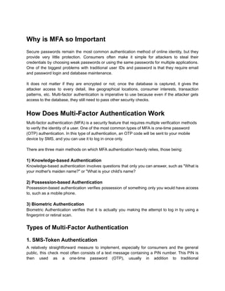 What, Exactly, is Multi-Factor Authentication, and How To Use It? | PDF