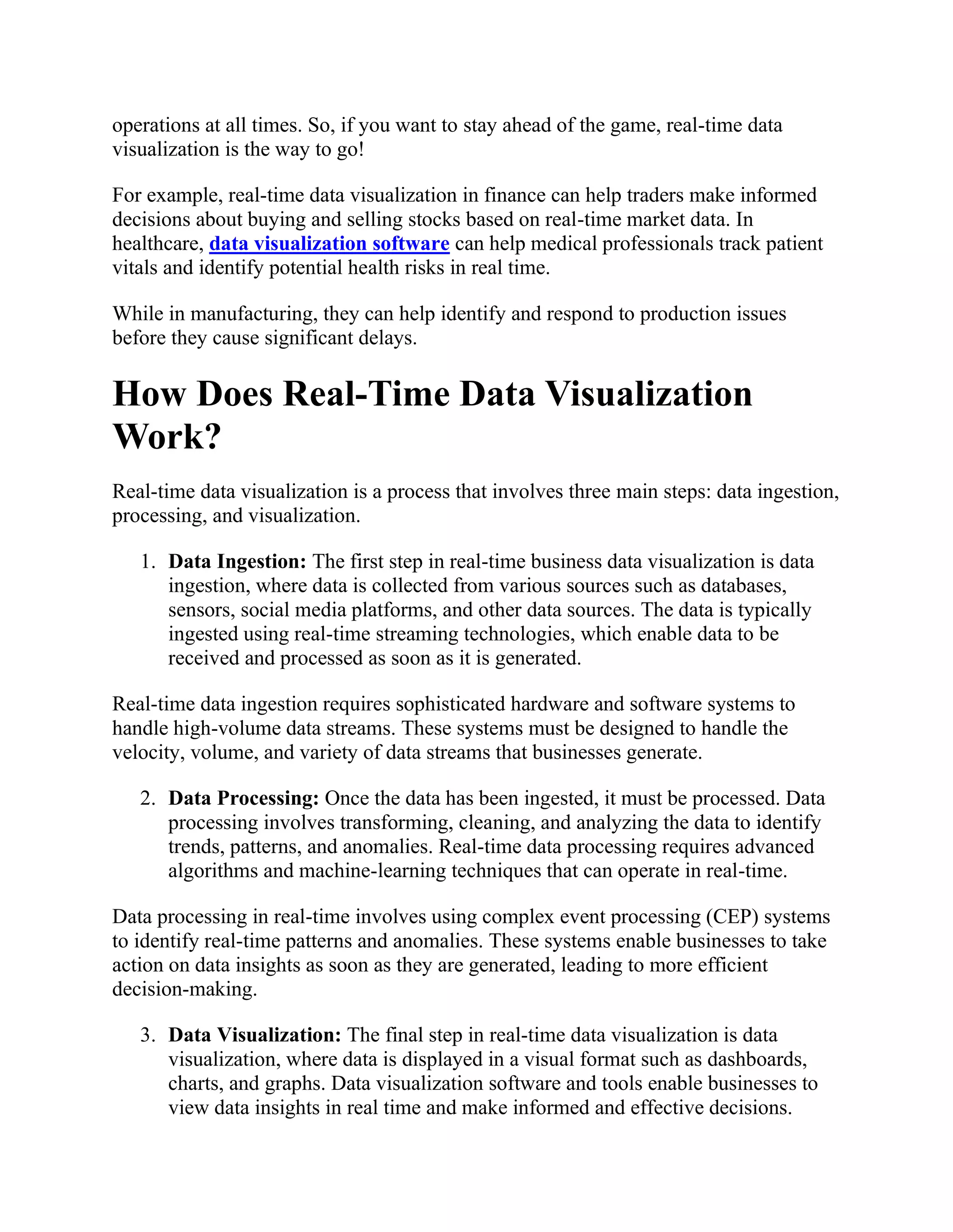 What exactly is real-time data visualization? | PDF | Information ...