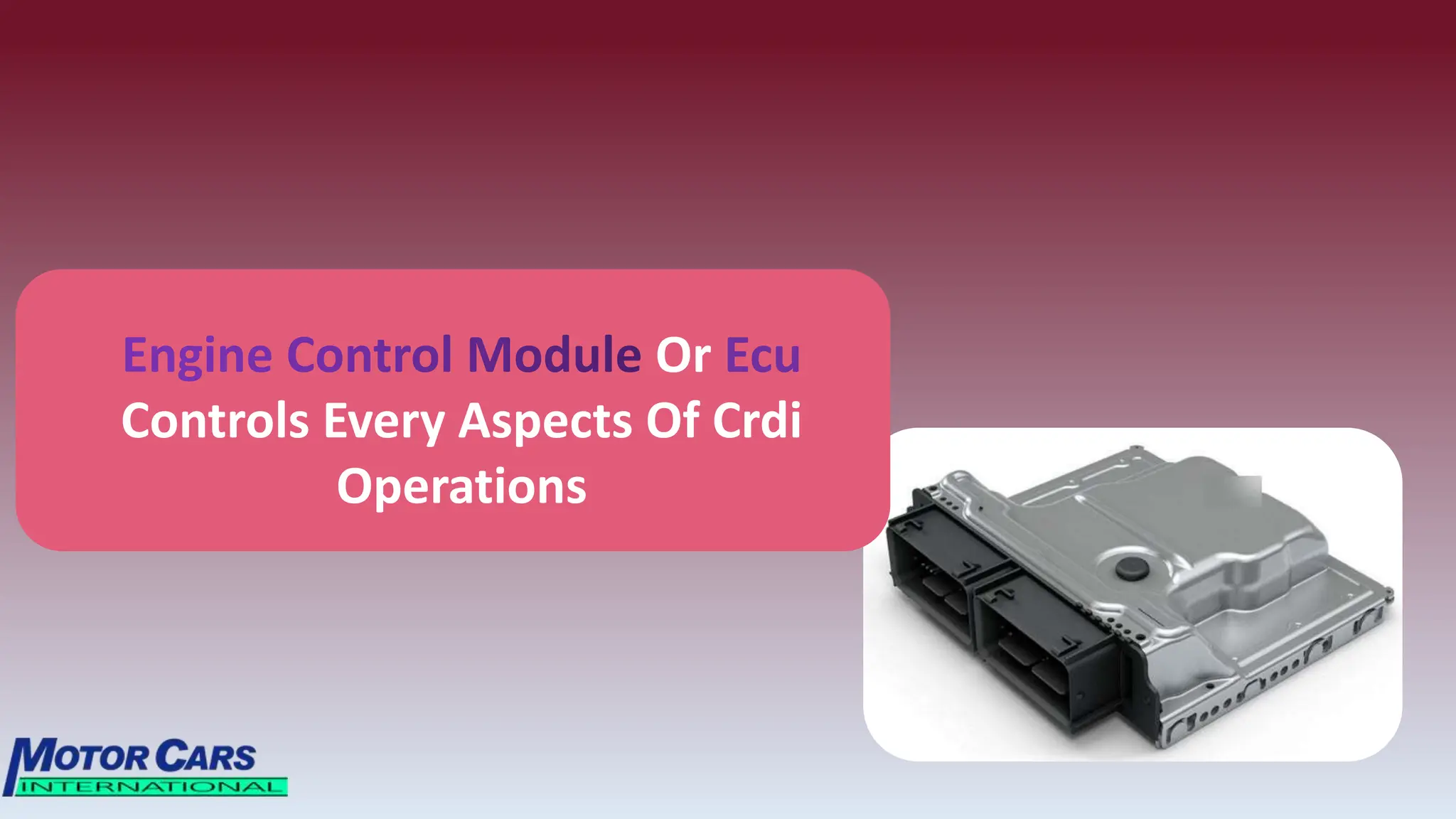 What Exactly Is The Common Rail Direct Injection System & How Does It ...