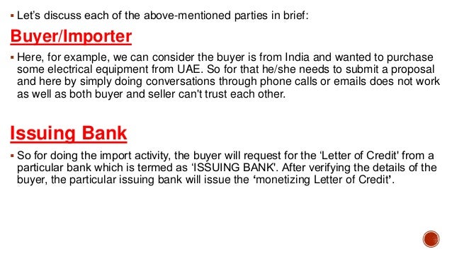 What exactly is the monetizing letters of credit