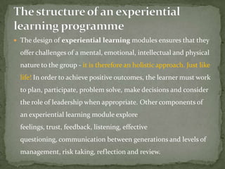 What experientiallearning | PPTX | Educational Assessment | Education
