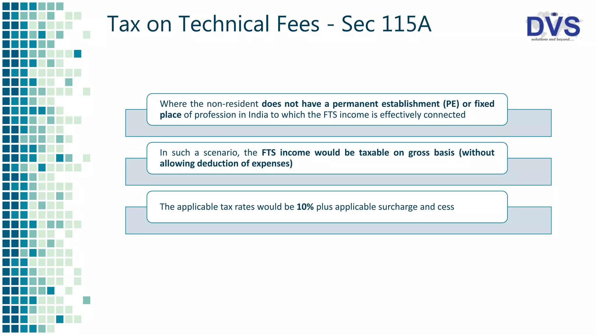 Analysis of "Fees for Technical Services" and its Taxability | PPTX