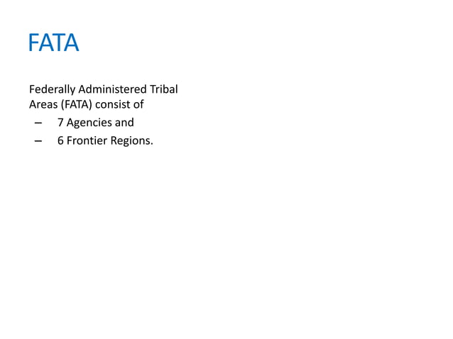 What FATA Wants | PPT