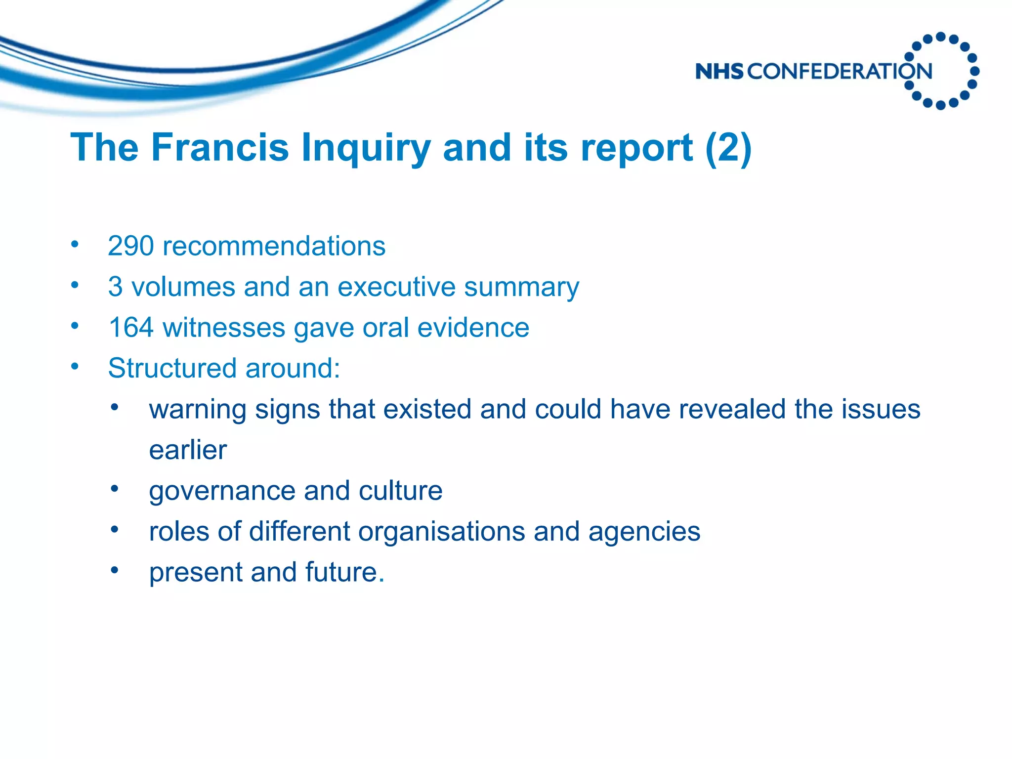 What Francis means for the NHS | PPT
