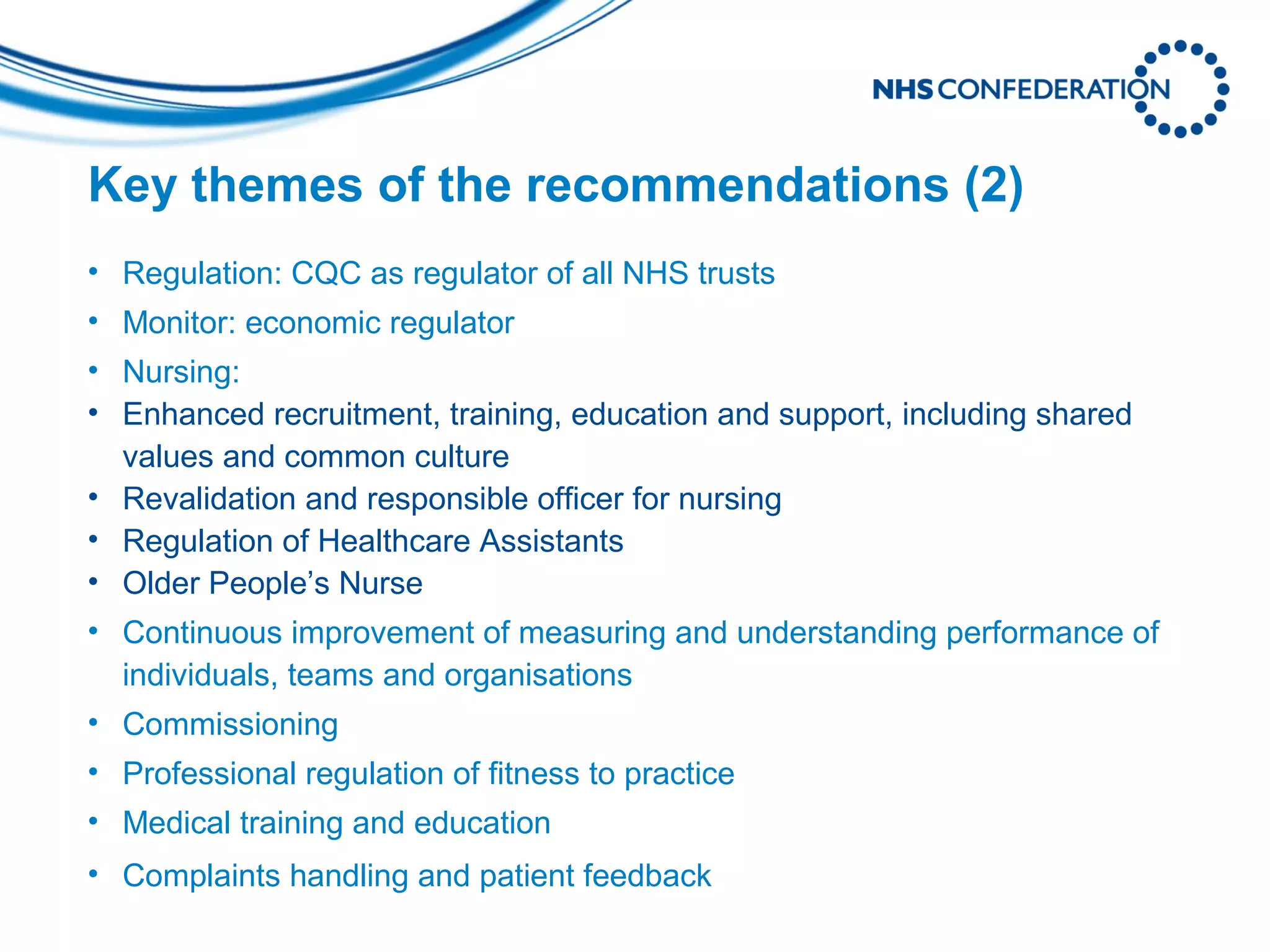 What Francis means for the NHS | PPT