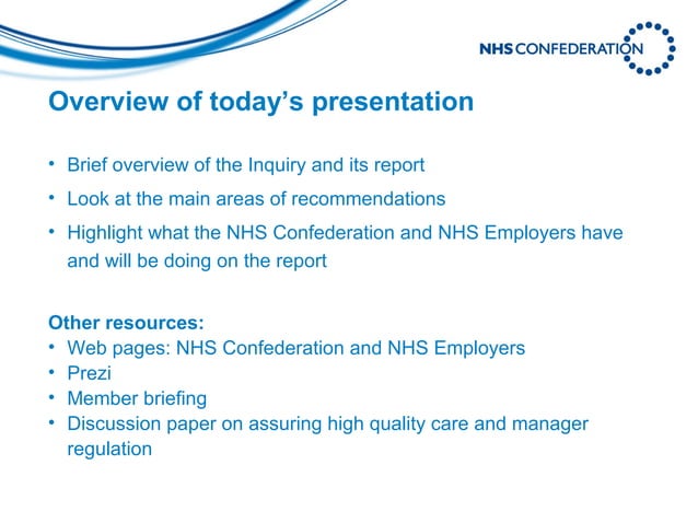 What Francis means for the NHS | PPT