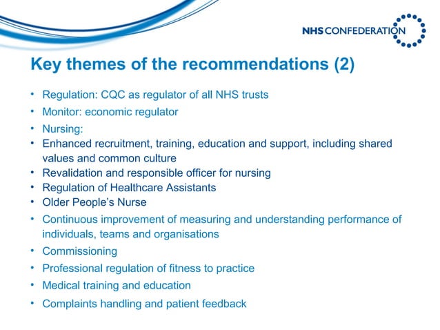 What Francis means for the NHS | PPT