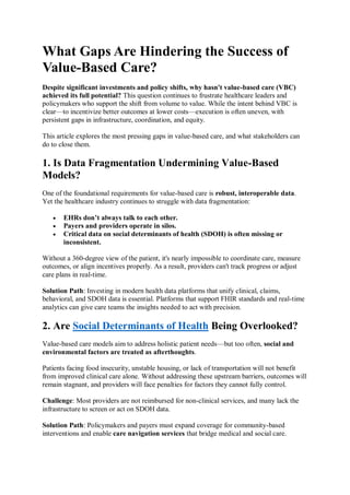 What Gaps Are Hindering the Success of Value Based care.pdf