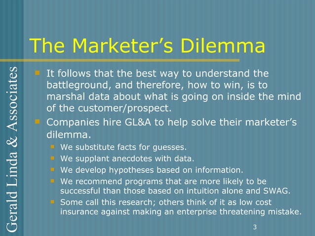 Solving The Marketing Dilemma | PPT Solving The Marketing Dilemma | PPT