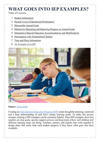 What goes into IEP Examples and Details.pdf