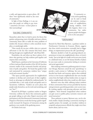 What Good is Community Greening - Community Gardening | PDF
