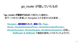 go_router が隠してくれるもの | PPT