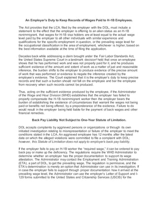 WHAT H-1B EMPLOYERS NEED TO KNOW ABOUT THE LCA TO AVOID POTENTIAL DOL ...