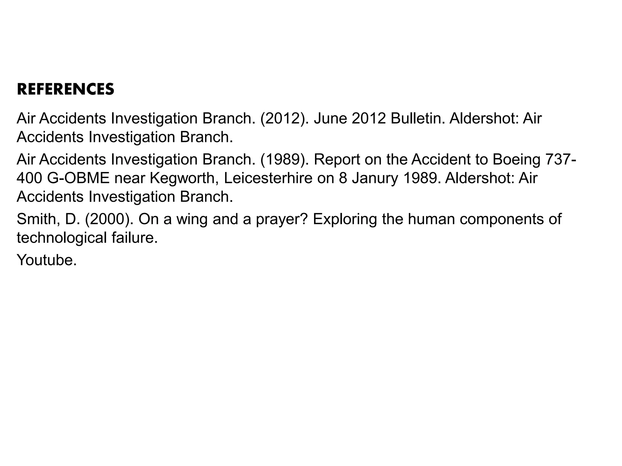 Kegworth Air Disaster | PPTX