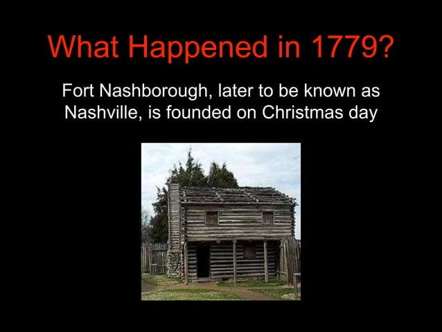 What happened in 1779?
