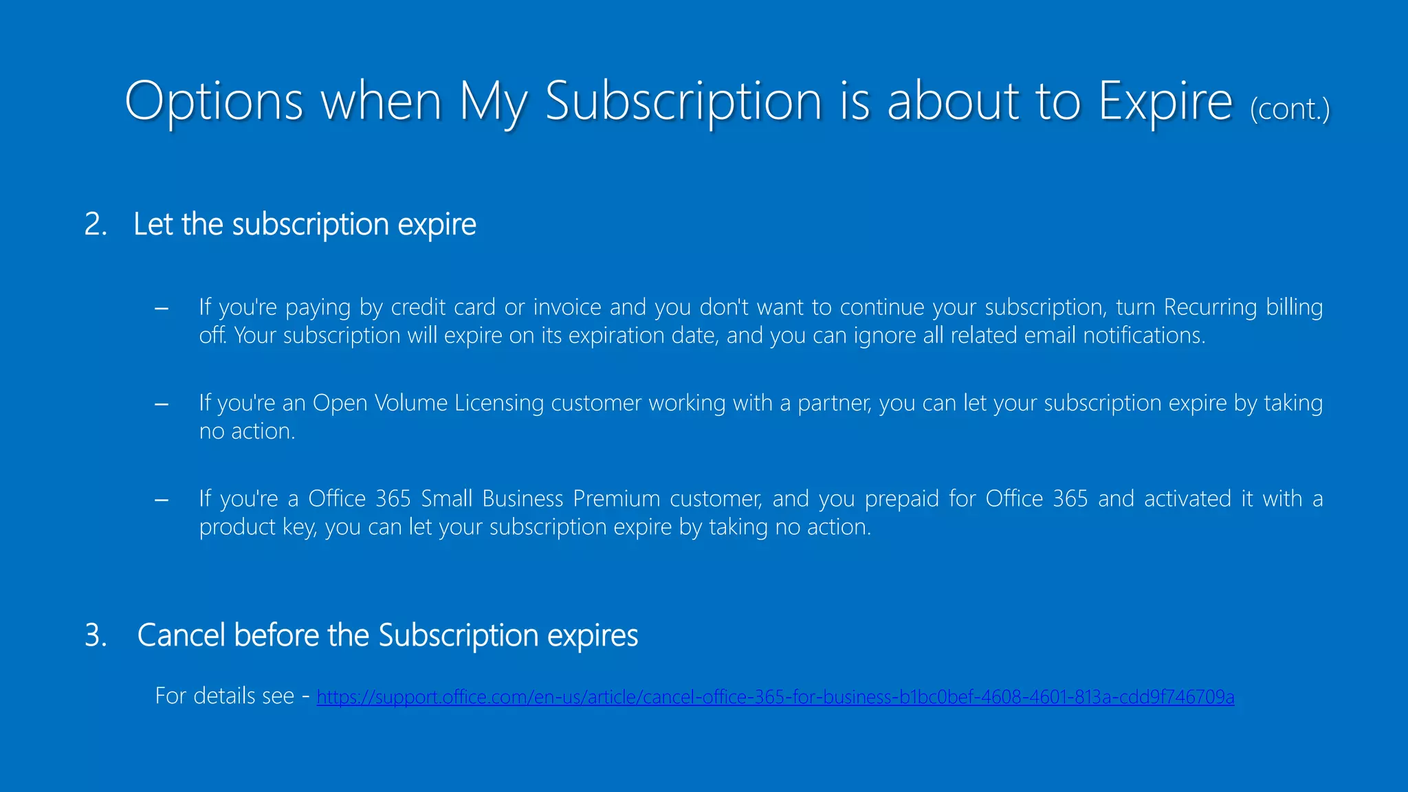Paid Office 365 Subscription Expired - What to do? | PPT