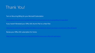 Paid Office 365 Subscription Expired - What to do? | PPT