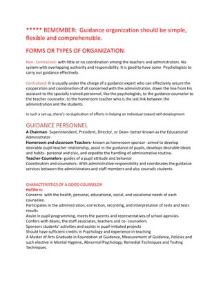 What have i learned in administration and supervision of guidance for ...