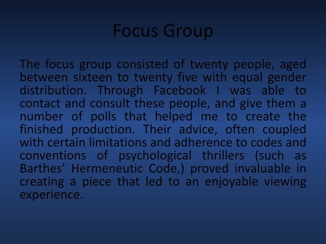 Evaluation - Audience Feedback | PPT