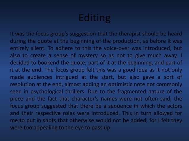 Evaluation - Audience Feedback | PPT