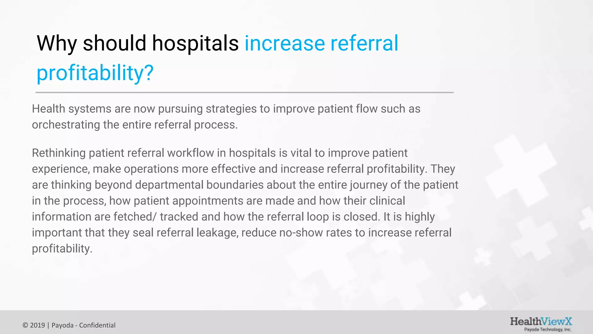 What hospitals need to do to increase referral profitability? | PPT