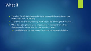 What if | PPTX | Business Accounting & Finance | Business