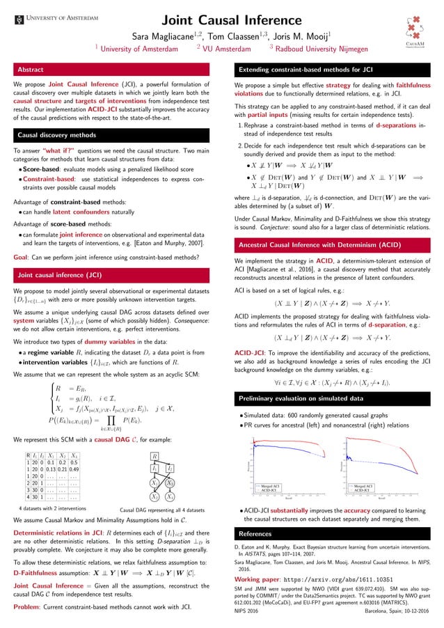 Joint Causal Inference On Observational And Experimental Data Nips