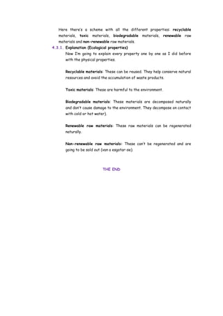 Technology: Unit 4 - Materials | DOCX