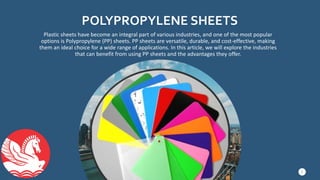 What Industries Can Benefit from PP Sheets? | PPT