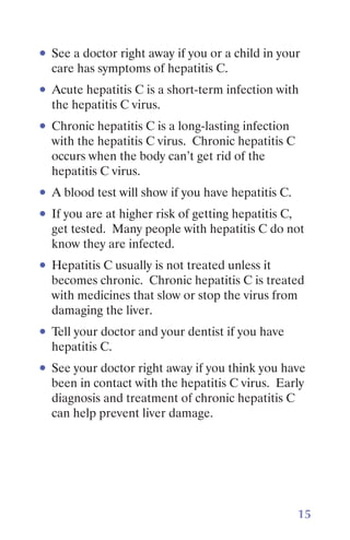 Global Medical Cures™ | What I Need To Know About HEPATITIS C | PDF