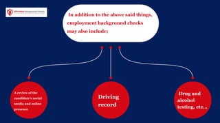 What Information Does An Employment Background Check Reveal | PPT