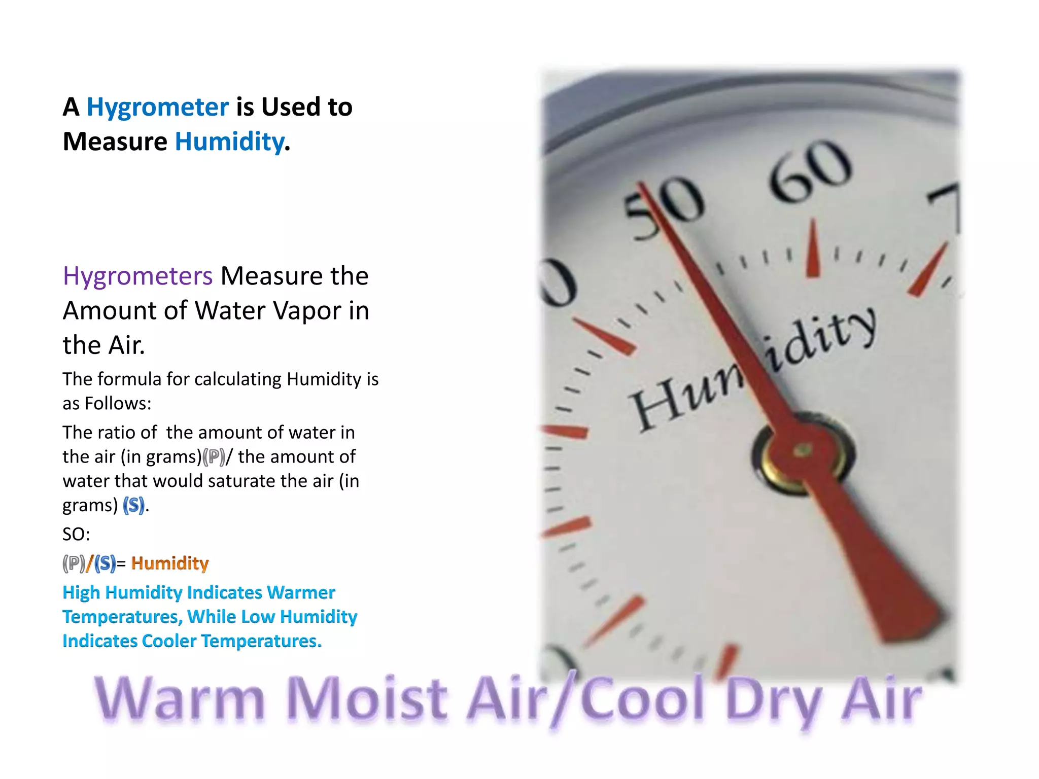 What instruments do we use to measure weather | PPTX