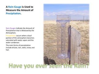 What instruments do we use to measure weather | PPTX