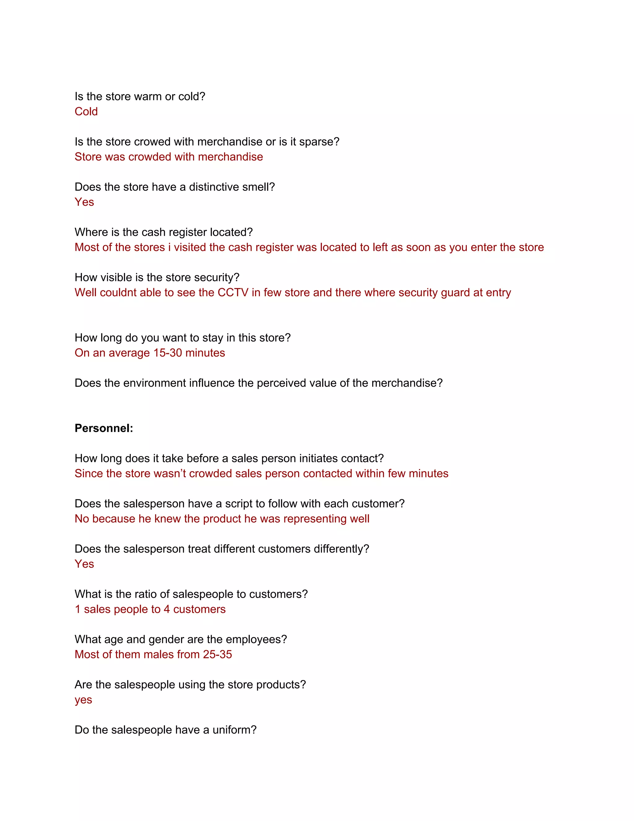 What i observed | PDF | Grocery Shopping | Shopping