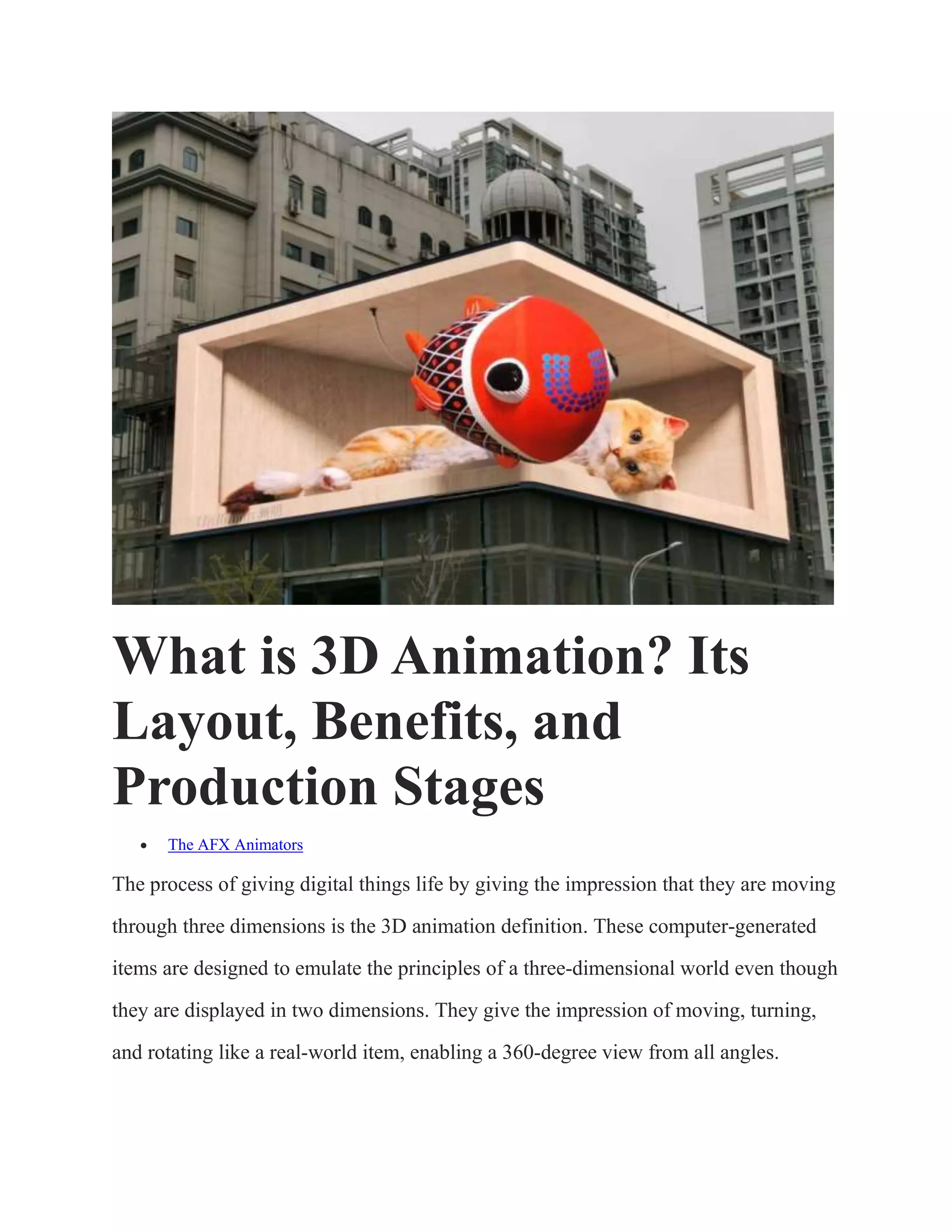 What is 3D Animation | PDF