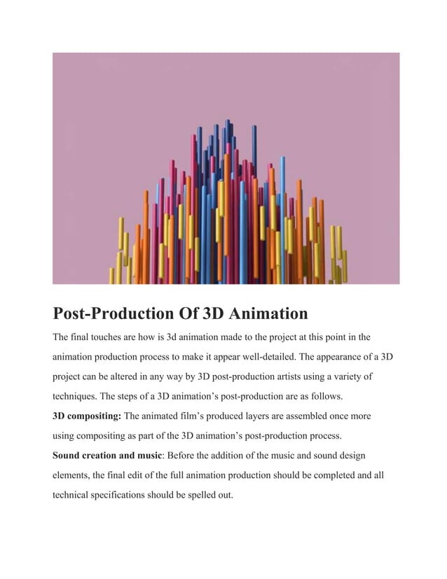 What is 3D Animation | PDF