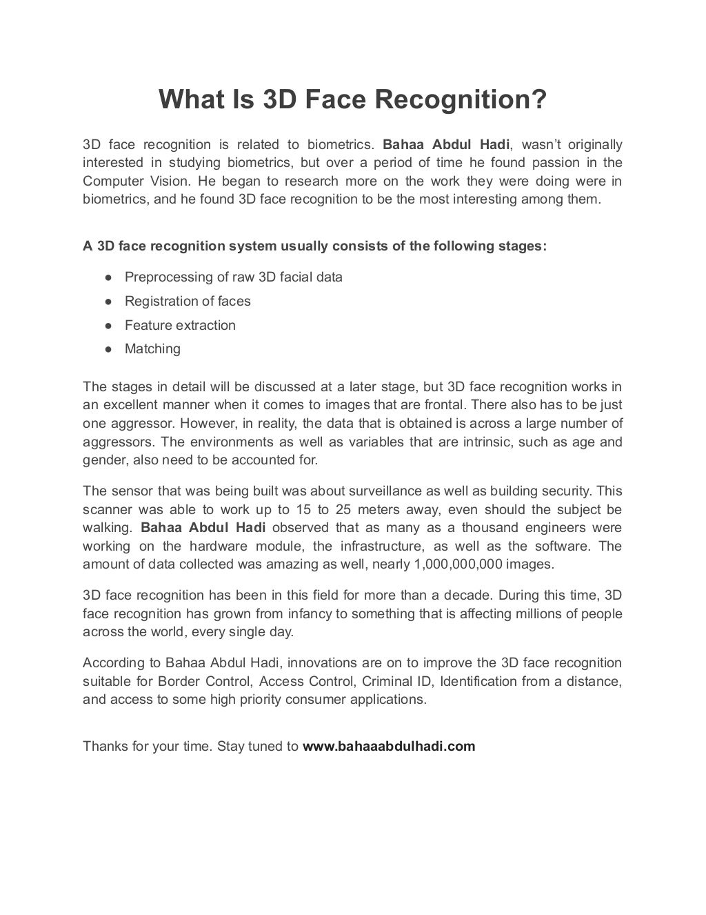 What Is 3D Face Recognition - Bahaa Abdulhadi.pdf