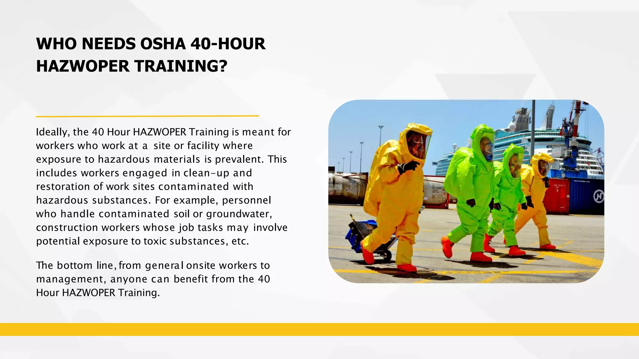 What Is 40 Hour HAZWOPER Training & Why It’s Important? | PPTX
