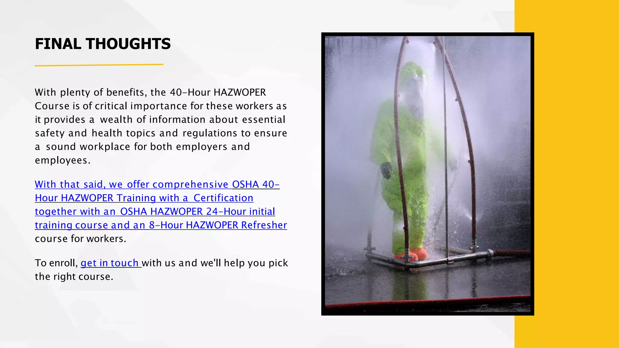 What Is 40 Hour HAZWOPER Training & Why It’s Important? | PPTX