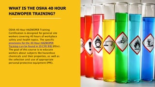 What Is 40 Hour HAZWOPER Training & Why It’s Important? | PPTX