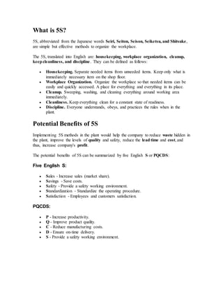 What is 5s, 5S PPT | DOCX