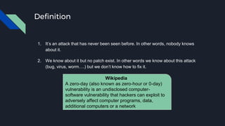 What is a 0 day exploit? | PPTX