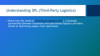 What is a 3PL - Definition, examples, services & solutions.pptx