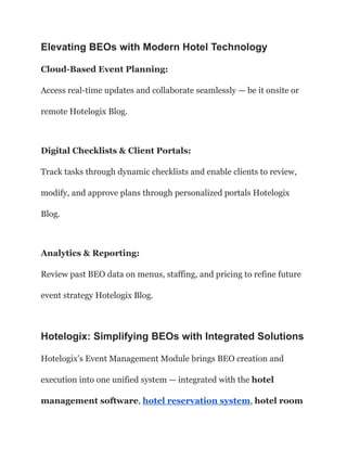 What is a Banquet Event Order? Meaning, Checklist & Template | PDF
