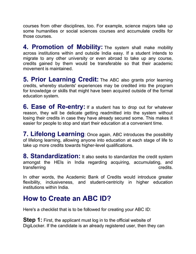 What is ABC ID and It's Importance , why it's important | DOCX