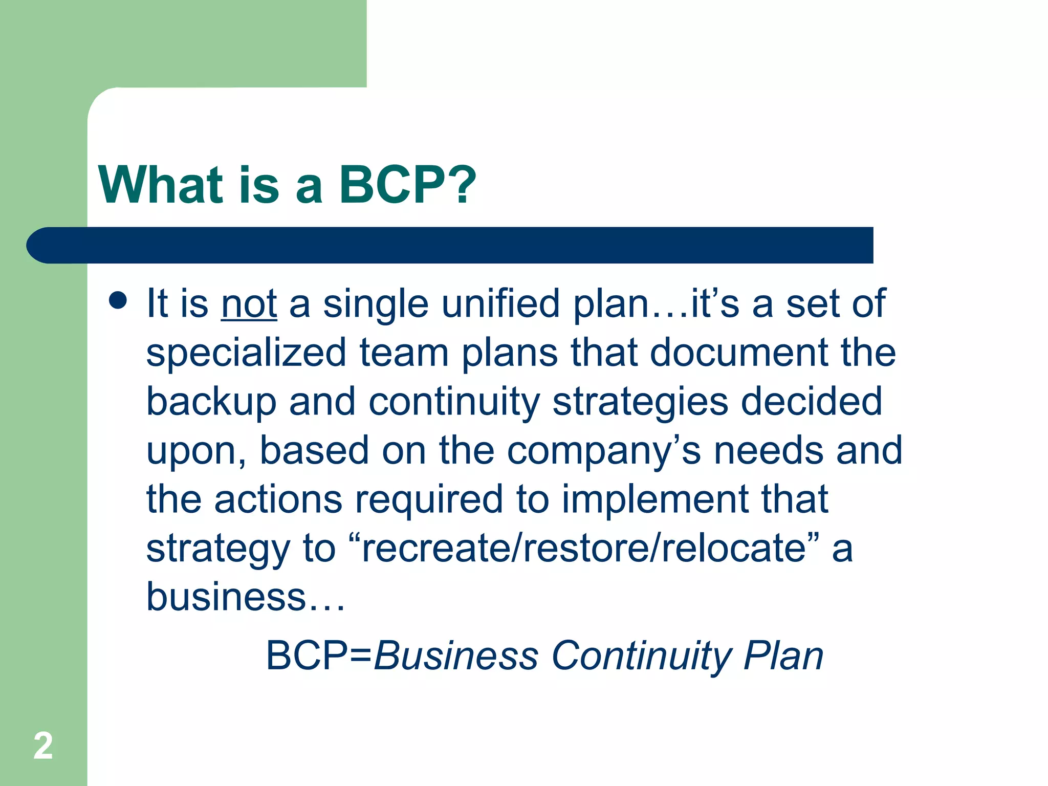 What Is A BCP? | PPT
