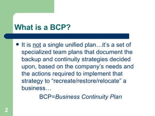 What Is A BCP? | PPT