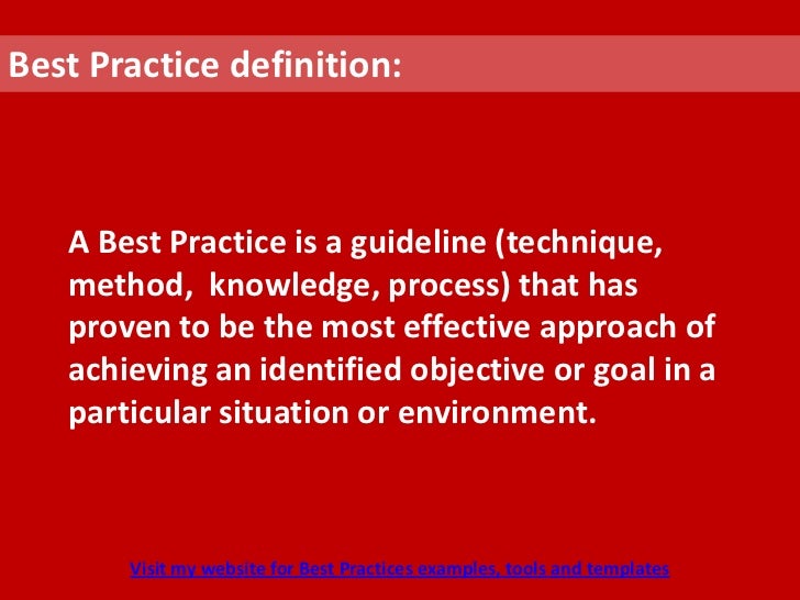 What are Best Practices? An introduction...
